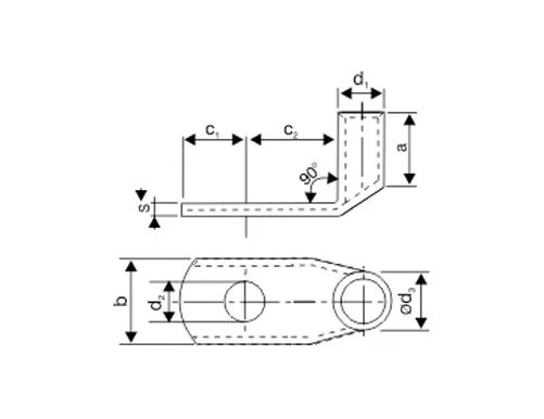 90 Deg - DIN 46235-1 Tubular Lugs in India - Billets Elektro Werke Ltd.